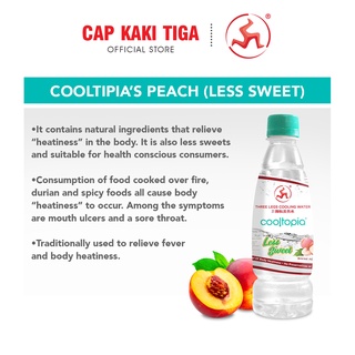 Three Legs Cooltopia Cooling Water Peach (320ml) | Shopee Malaysia