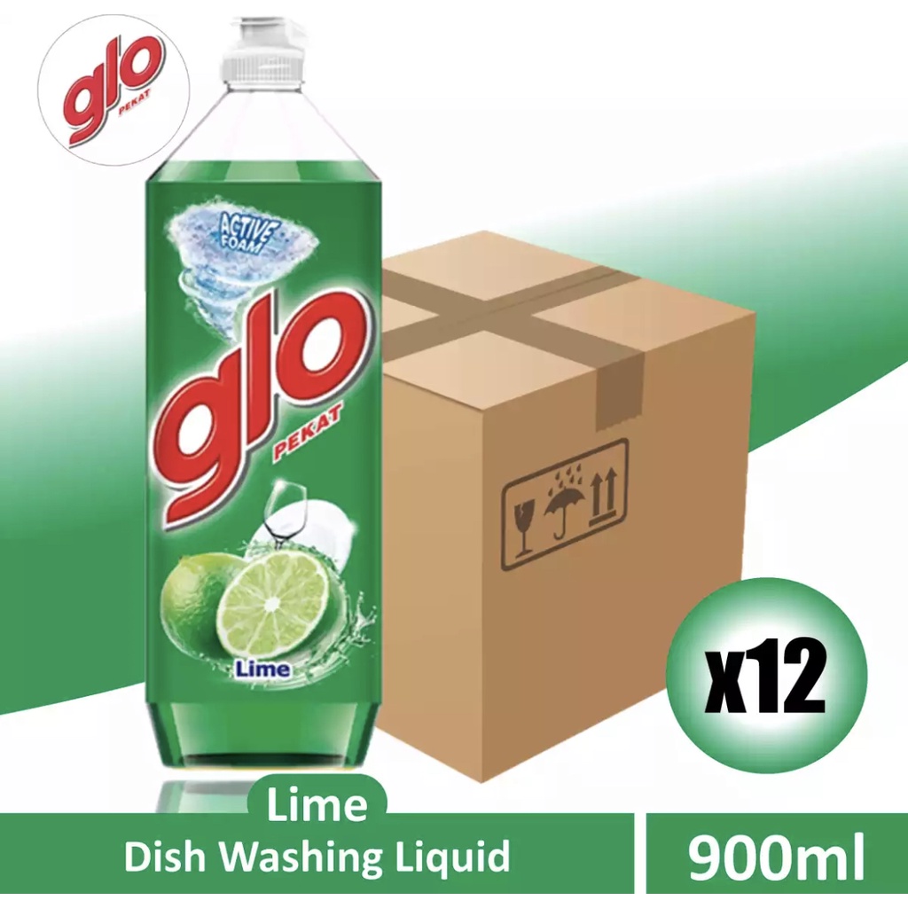 Glo 900ml Active Foam Lime / Lemon Dishwashing Liquid (By Carton x12 ...