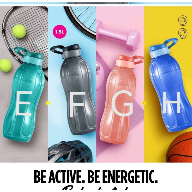 Original Tupperware Eco Bottle (1) 1.5L with Handle / Botol Tupperware ...