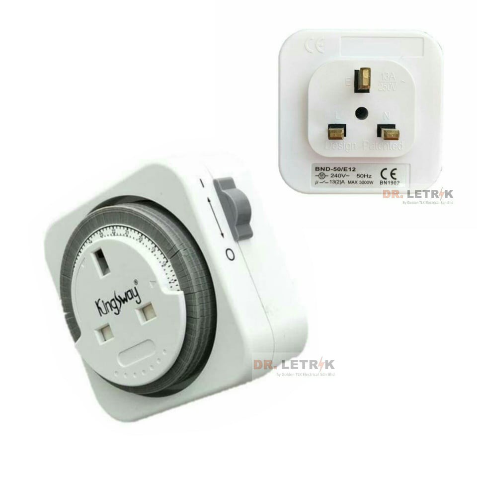24hour 3pin Plug Analog Segment Timeswitch Timer Shopee Malaysia