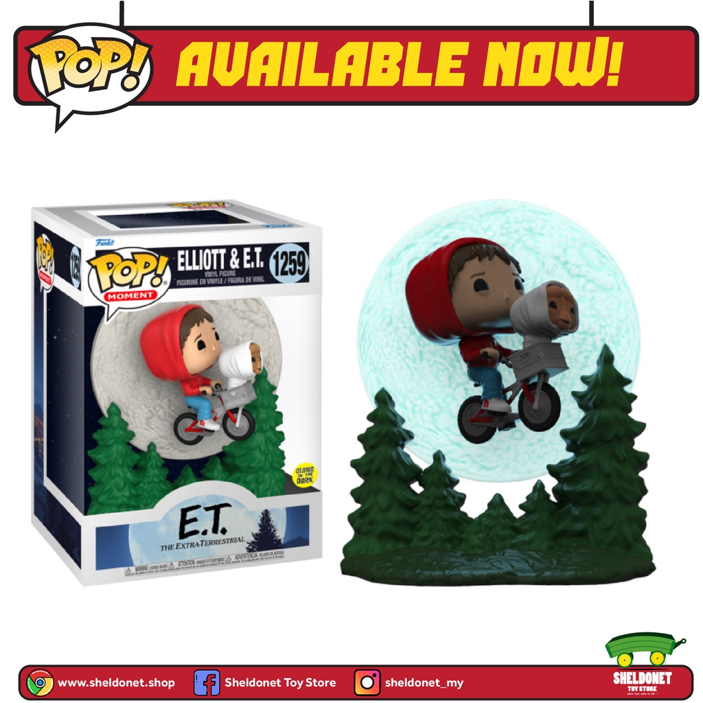 Funko Pop! Movie Moments: E.T 40th Anniversary - Elliott and ET Flying ...