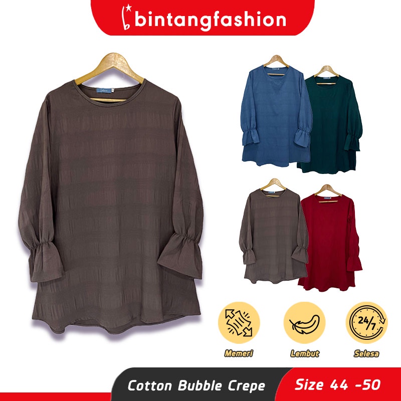 Bintang Fashion Blouse Labuh Muslimah Saiz Besar Lengan Panjang ...