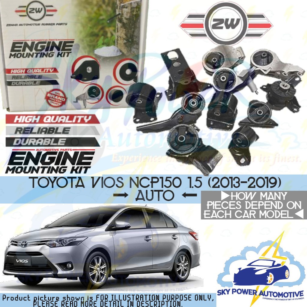TOYOTA VIOS NCP150 1.5 (2013-2019) (AUTO) ZENWA (ZW) ENGINE MOUNTING ...