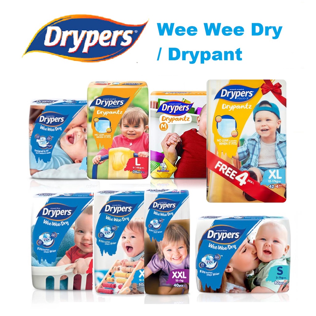 Drypers WeeWeeDry/ Drypantz - Mega Pack | Shopee Malaysia