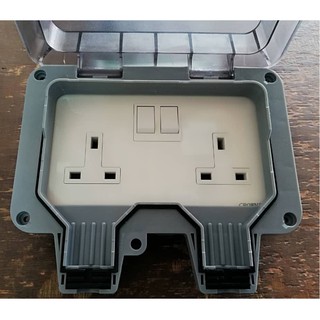 Weatherproof IP66 Twin Switch Socket Outlet come with CROWN Twin SSO ...