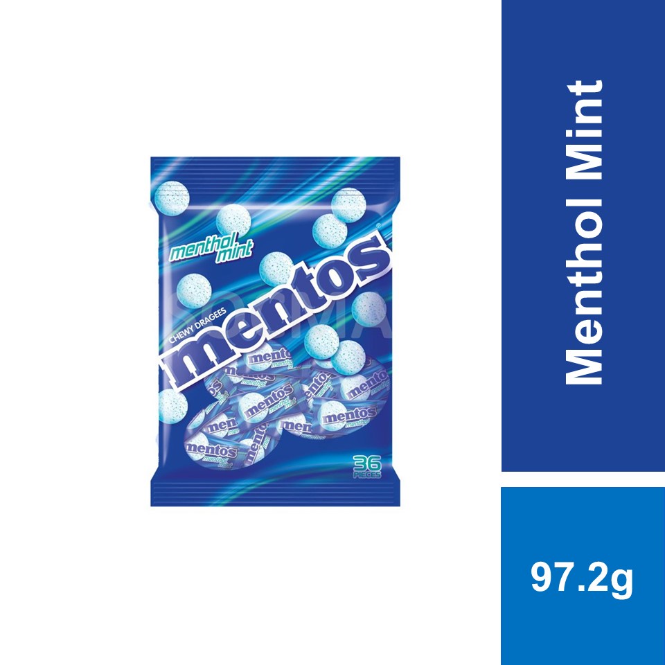 Mentos Pillow Pack Bag Menthol Mint (36s) 97.2g | Shopee Malaysia
