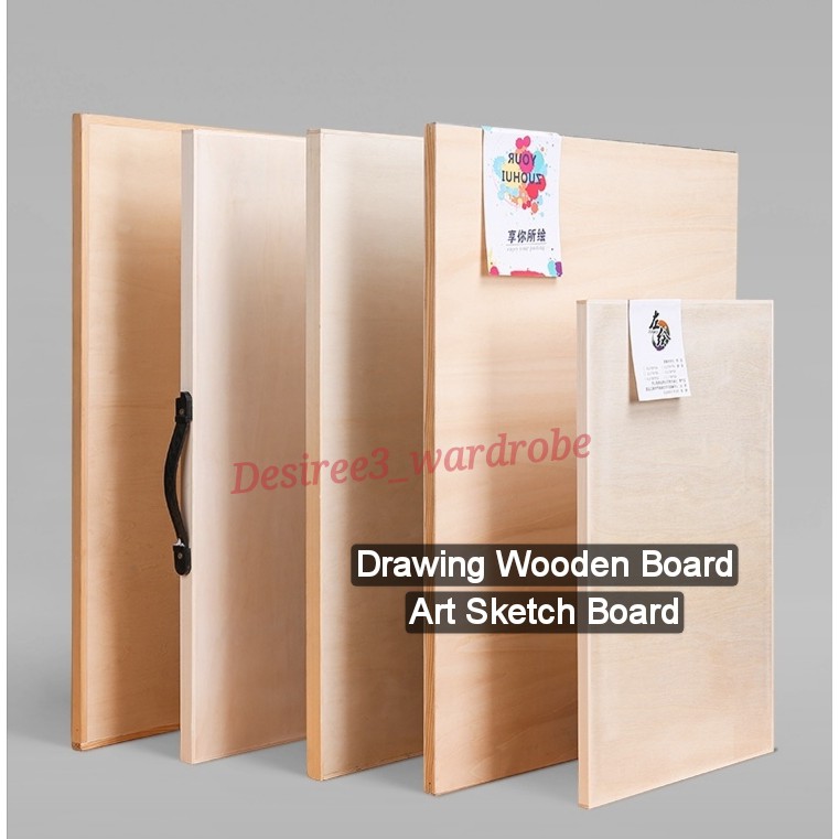 Msia Ready Stock🔥Wooden Drawing Board Art Sketch Board with Handle ...
