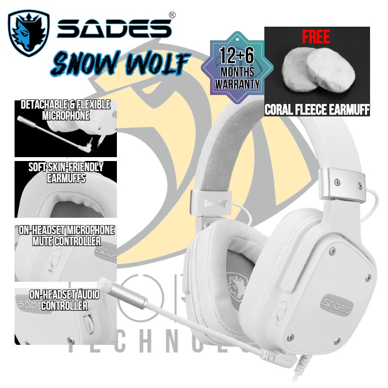 Sades Snowwolf Gaming Headset | Shopee Malaysia