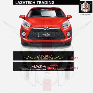 Perodua AXIA Stiker Cermin Hadapan/ Windscreen Car Sticker (NEON LIGHT ...