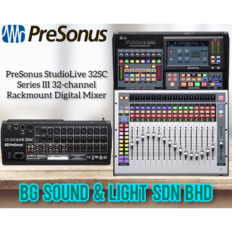 PreSonus StudioLive32SC 32-Channel Digital Mixer &USB Audio Interface ...