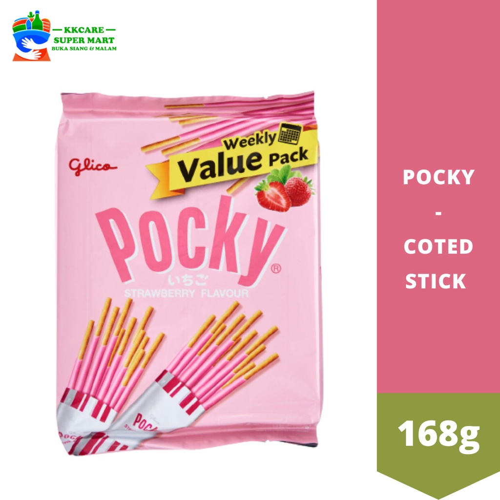 Pocky - Coted Stick Value Pack Strawberry - 168g | Shopee Malaysia