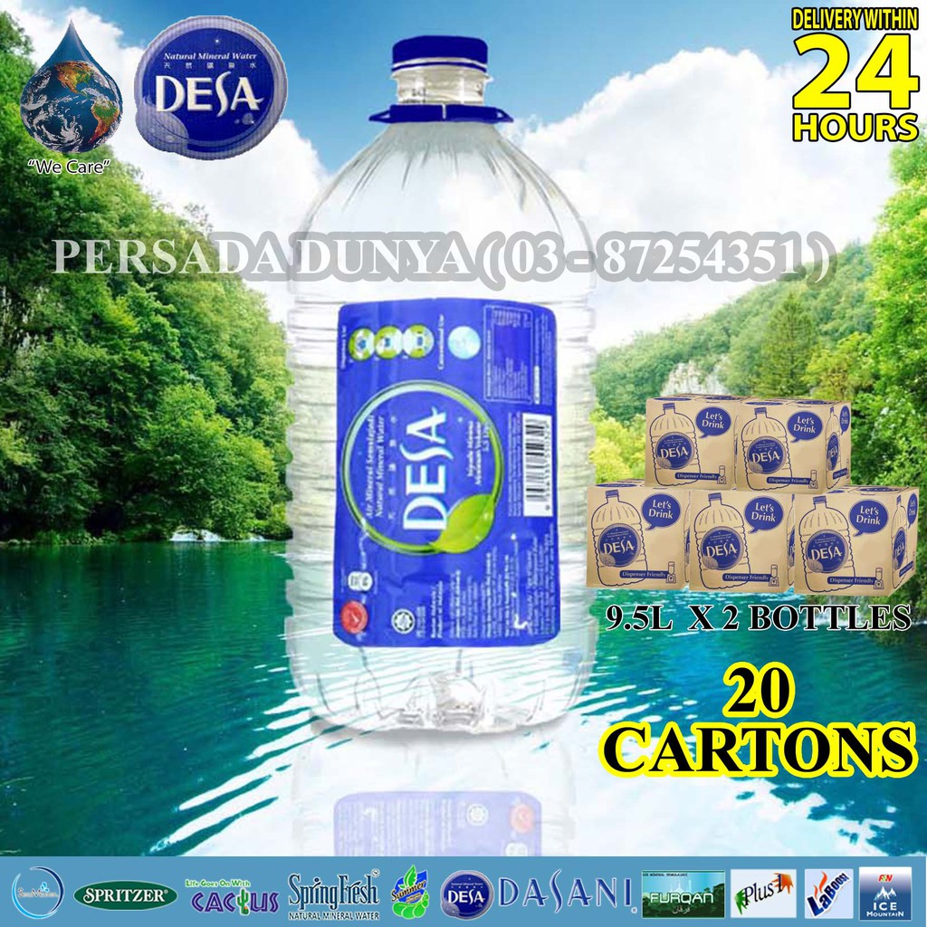 DESA Mineral Water (9500ml x 2 Bottles x 20 Cartons) | Shopee Malaysia