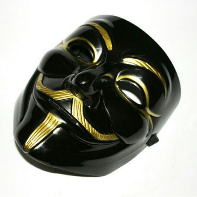 V for Vendetta mask topeng(hitam) | Shopee Malaysia