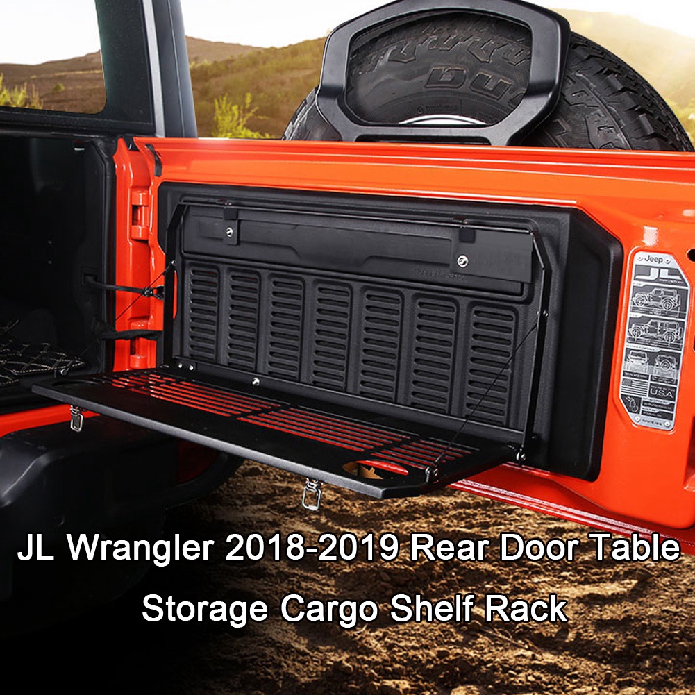 Tailgate Table Rear Door Table Storage Cargo Shelf Rack Iron Matte ...