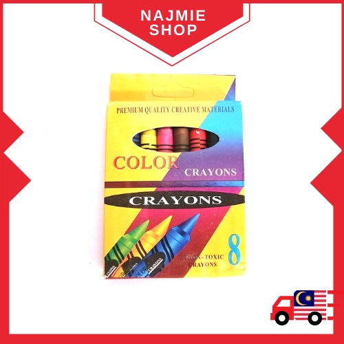 Mini Color Crayon 8 Colors Drawing Tools Non Toxic Crayons Mini Warna ...