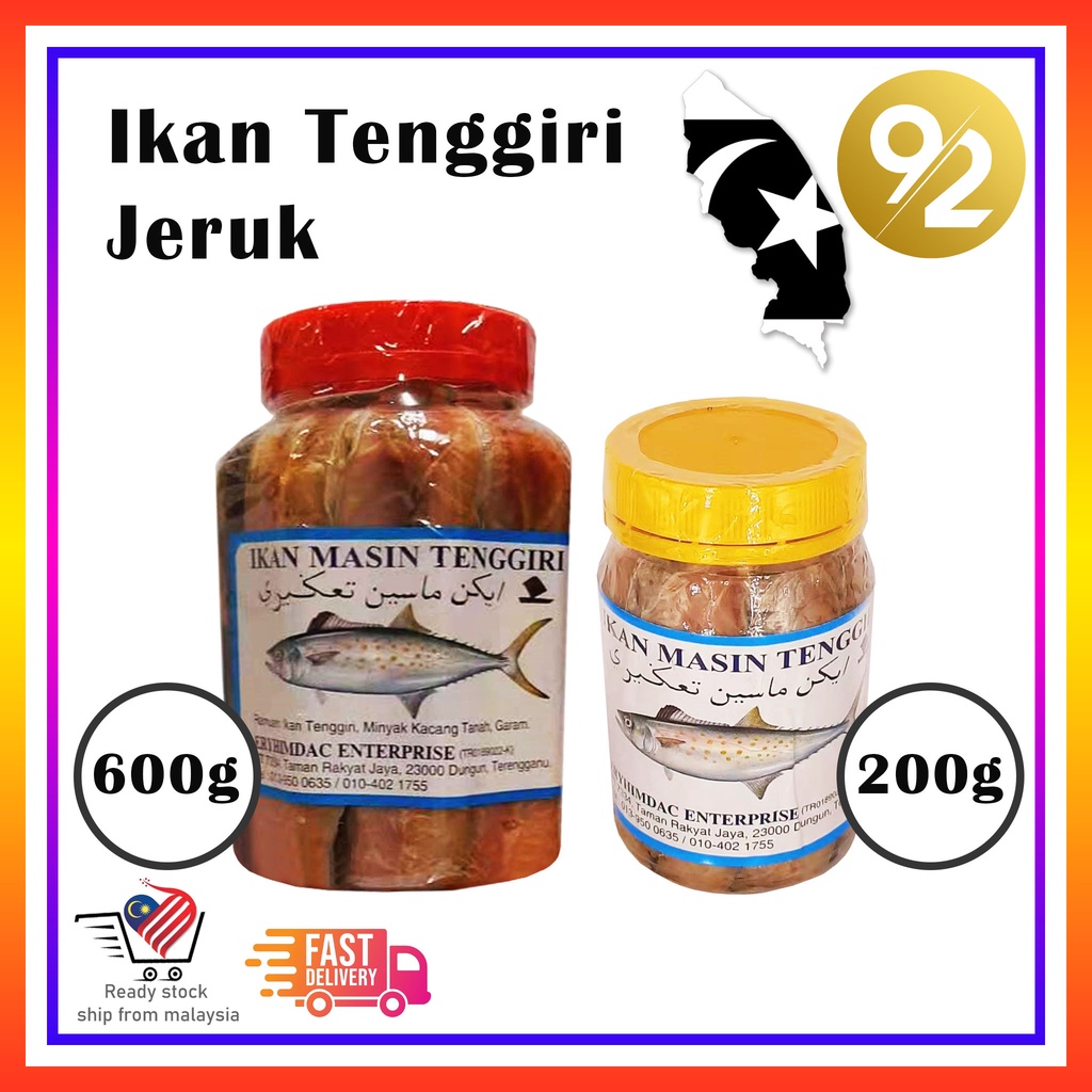 92ECO Ikan Tenggiri Jeruk botol plastik Ikan Masin Buatan muslim 200G ...