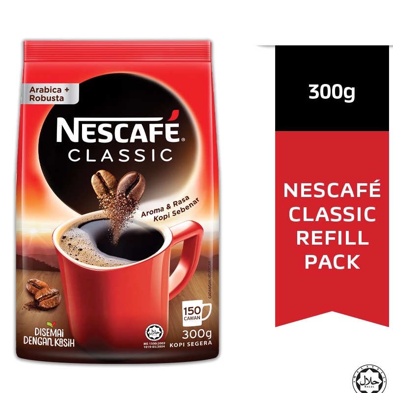 300g Nescafe Classic Instant Coffee Refill Pack | Shopee Malaysia