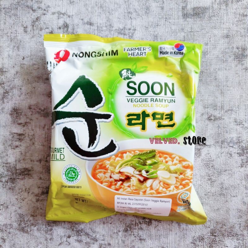 Nongshim Soon Veggie Ramyun / Halal Vegetable Noodles | Shopee Malaysia