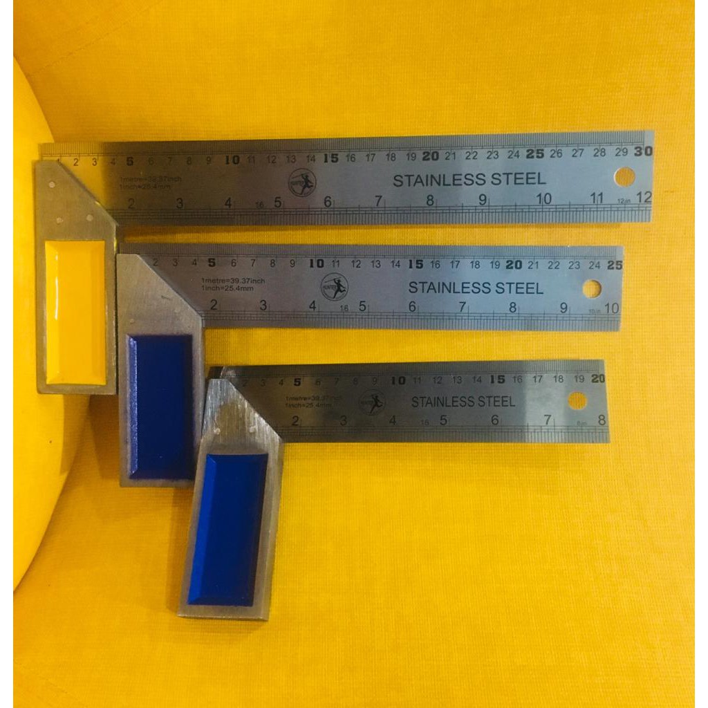 (8'', 10'' & 12'') Stainless Steel Try Square Swedish Heavy Pattern ...