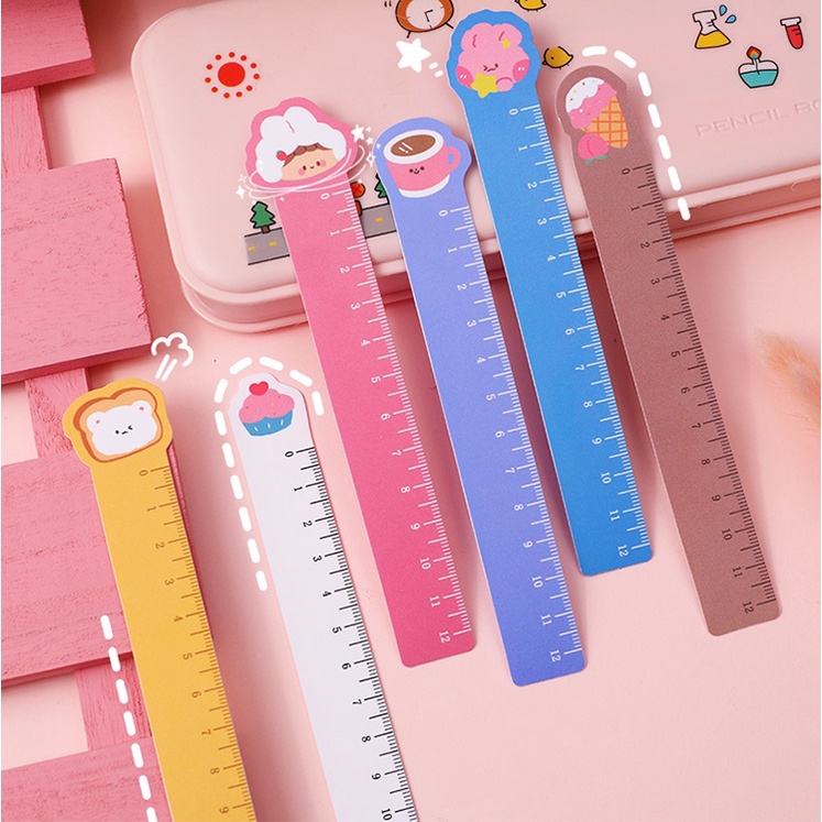 SS Cute Ruler Soft Plastic Ruler Pembaris Lembut Stationery | Shopee ...