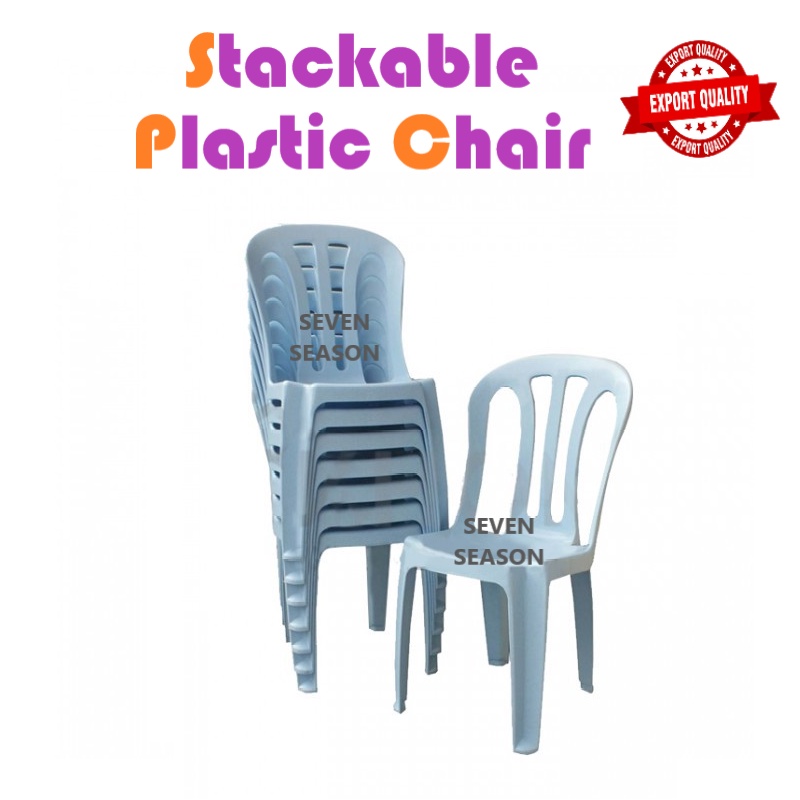 3V STACKABLE PLASTIC CHAIR ALL PURPOSE CHAIRS OUTDOOR STOOLS DURABLE ...