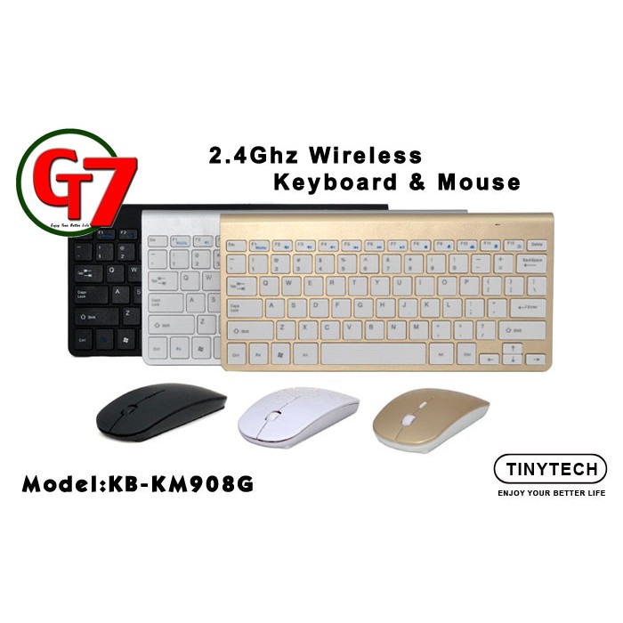TINYTECH 2.4GHz WIRELESS KEYBOARD & MOUSE COMBO SET (KB-KM908G ...