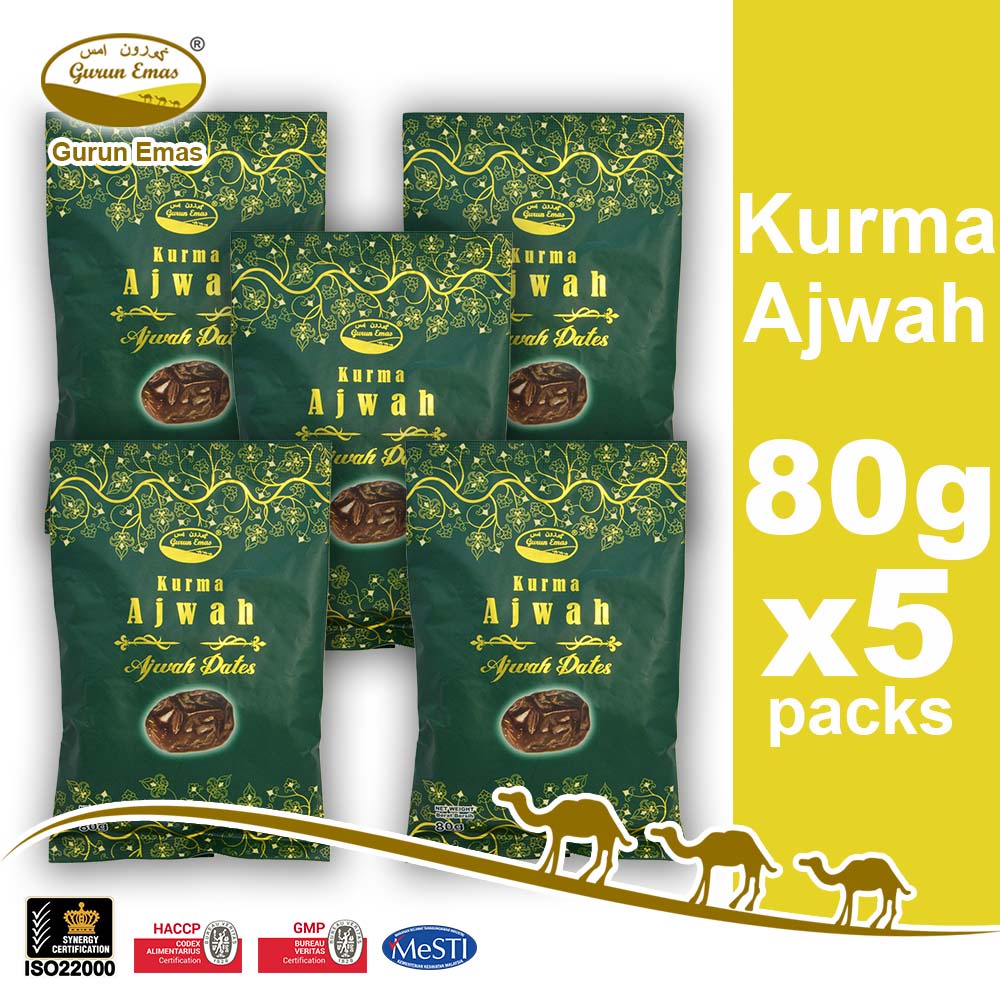 Gurun Emas Ajwah Dates 80g x 5 Packs / Kurma Ajwah | Shopee Malaysia