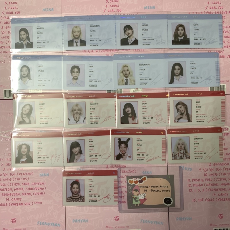 TWICE Formula of Love Scientist Official Scientist ID Card | Shopee ...