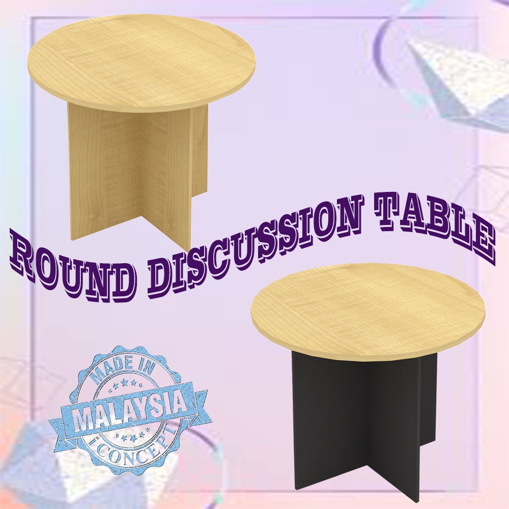 Round Meeting Discussion Table/ Meja Bulat Kecil (Pre-Order) | Shopee ...