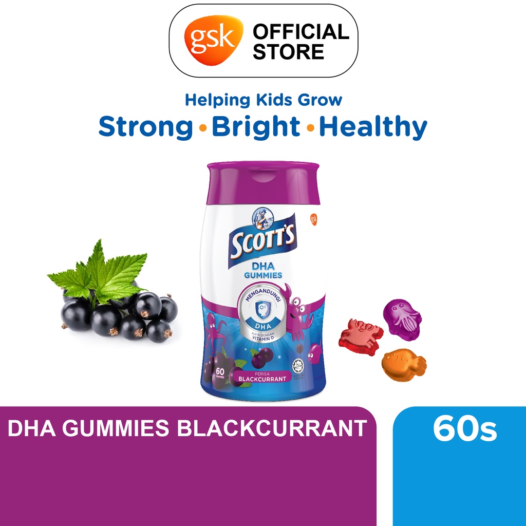 Scott's DHA Chewable Gummies - 4 Flavors (60's) | Shopee Malaysia