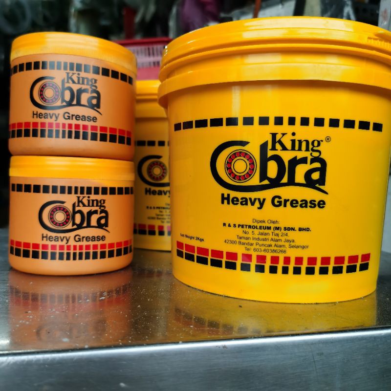 King Cobra Heavy Grease Brush Cutter /黑油膏 Grease Mesin Rumput 500G&2kg ...