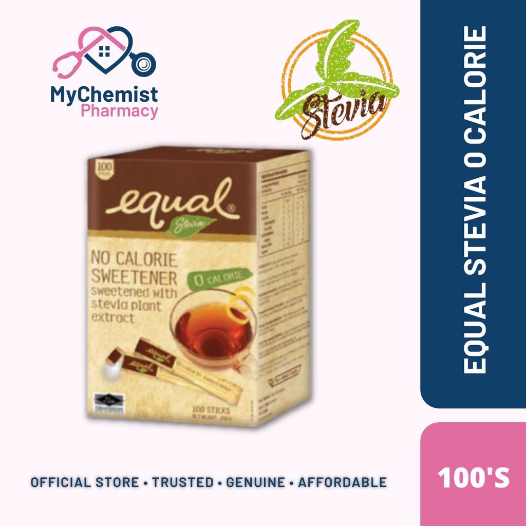 Equal Stevia Sweetener 100 Sticks | Shopee Malaysia