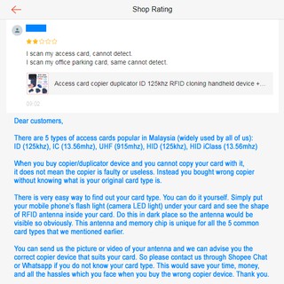 Access card copier duplicator ID 125khz RFID cloning handheld device ...