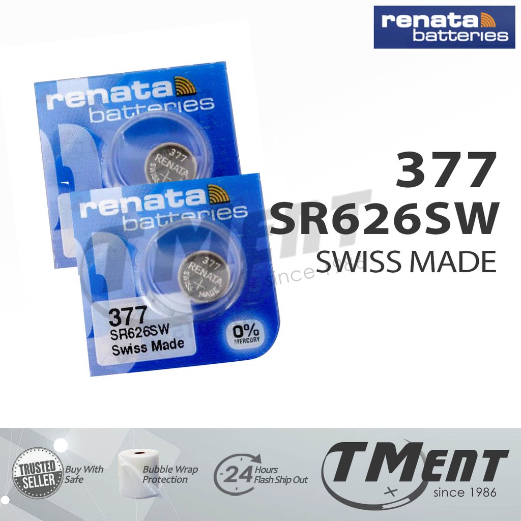 Renata 377 SR626SW Genuine Battery Swiss Made sr626 sr626sw 626 626sw ...