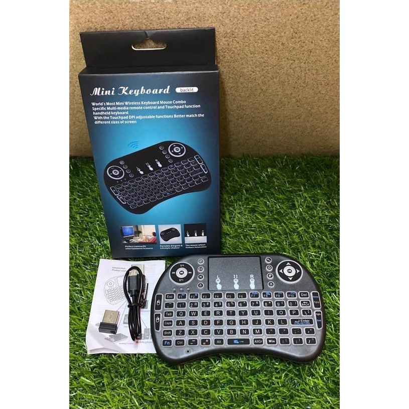 Backlit Wireless Mini Keyboard Air Mouse Remote Control with Touchpad ...