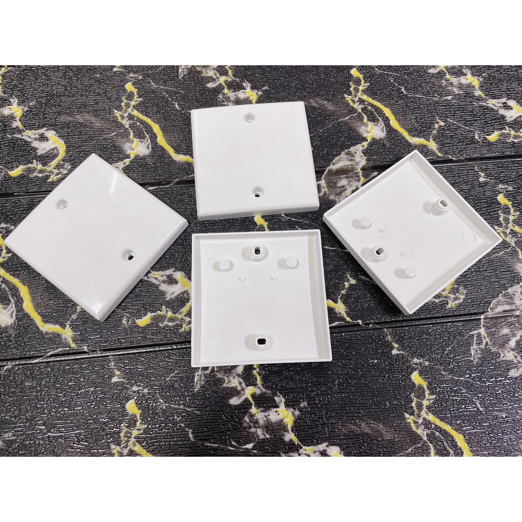 4pcs cover closing box 3x3 penutup lubang plug socket base box white ...