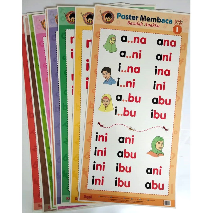 Poster Bacalah Anakku Read Easy Cepat Membaca Banner Bunting Keceriaan ...