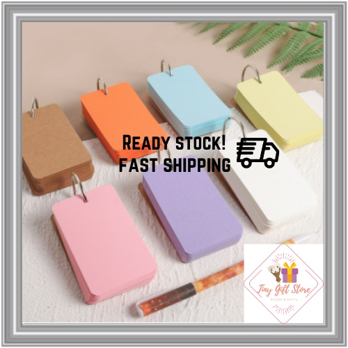 Tiny Gift Store Flash Card for Kids Memo Mini Notebook Ring Binder ...