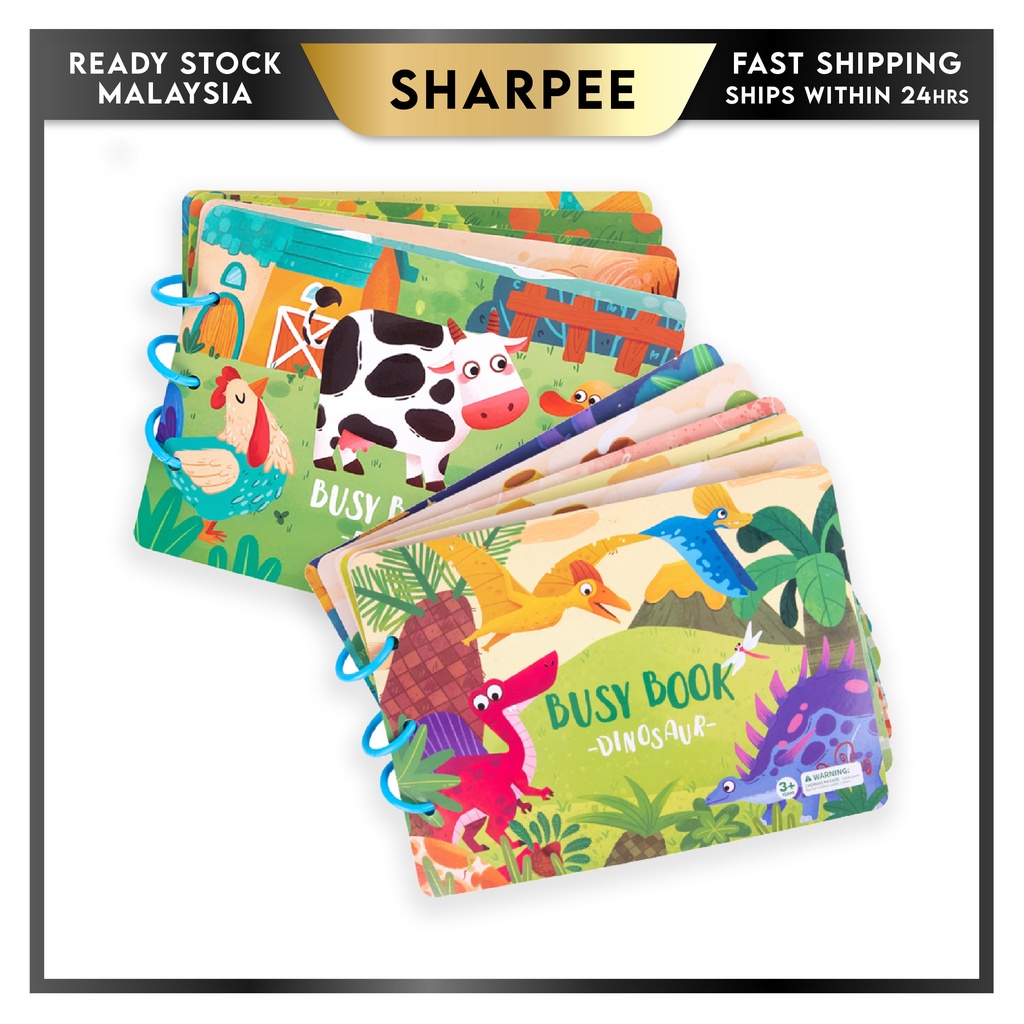 Baby Busy Quiet Book for Kid Educational Preschool Writing &Learning ...