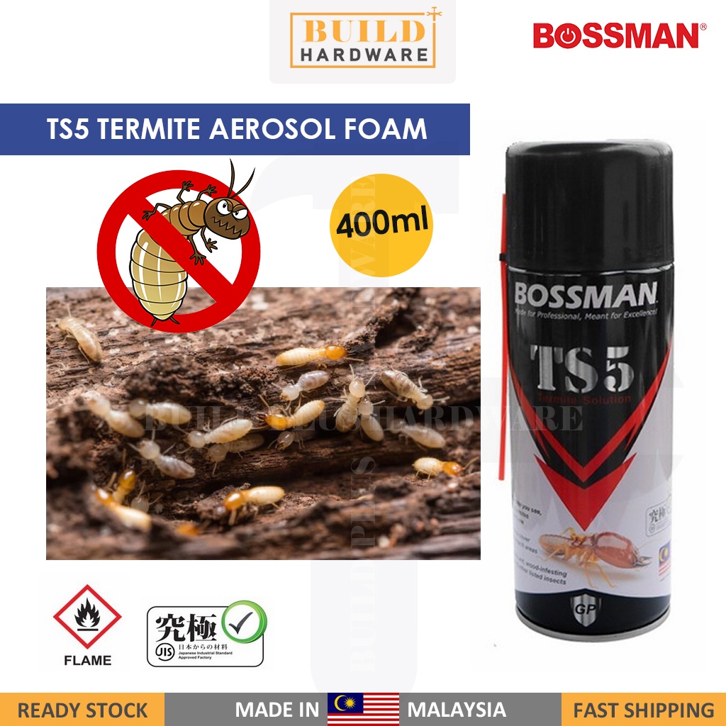 BOSSMAN TS5 Termite Aerosol Foam 400ml Termite Killer [Ready Stock ...