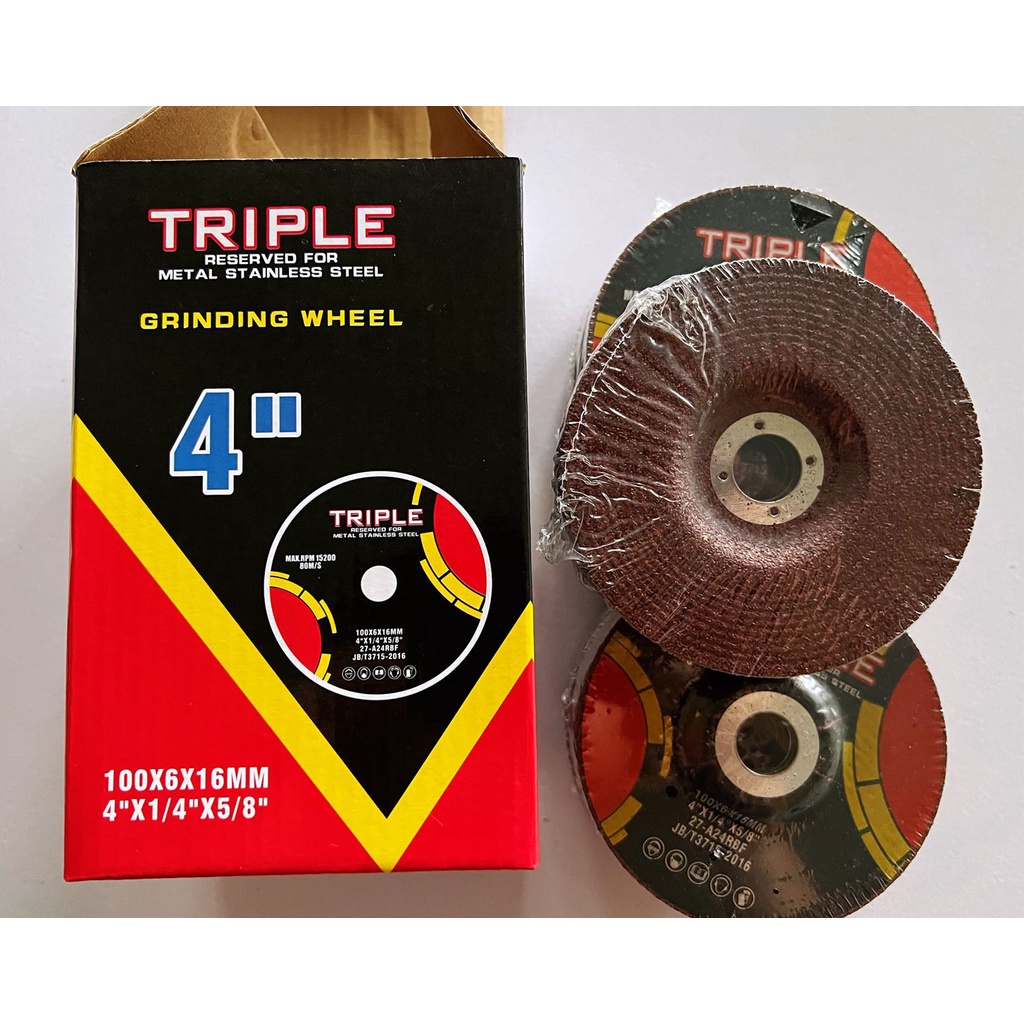 TRIPLE 4'' X 6MM GRINDING DISC (25PCS/BOX) | Shopee Malaysia