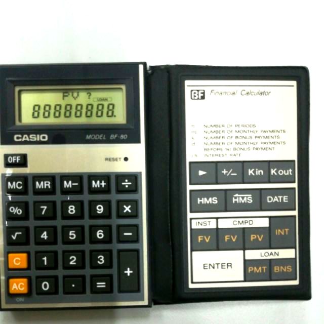 Casio vintage BF-80 financial calculator 80th | Shopee Malaysia