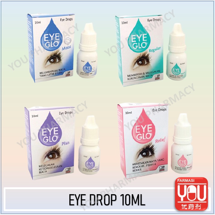 [YOUPHARMACY] EYE GLO REGULAR/ RELIEF/ PLUS / MOIST EYE DROPS (10ML ...