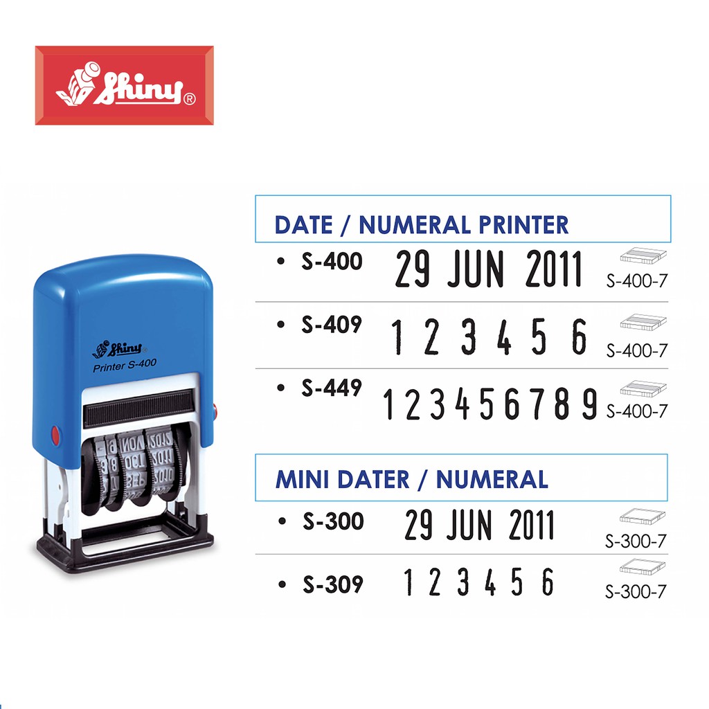 Shiny Mini Date / Numeral Printer Office Stamp - Date / Numbering Auto ...