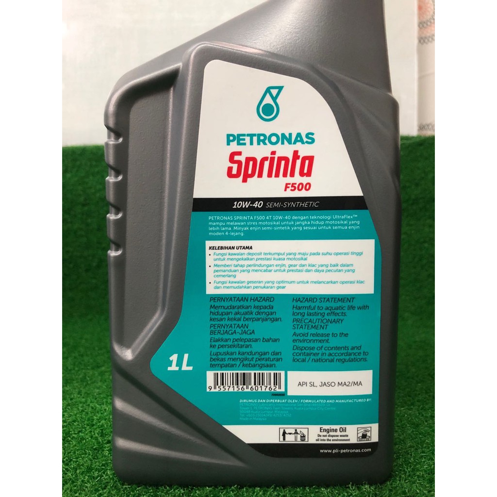 PETRONAS F500 10W-40 (SEMI-SYNTHETIC) 100% ORIGINAL | Shopee Malaysia
