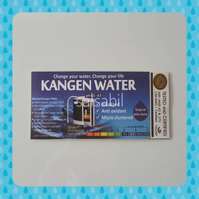 Kangen Water Gallon Stickers 5 Liter Screw Cap | BeeCost
