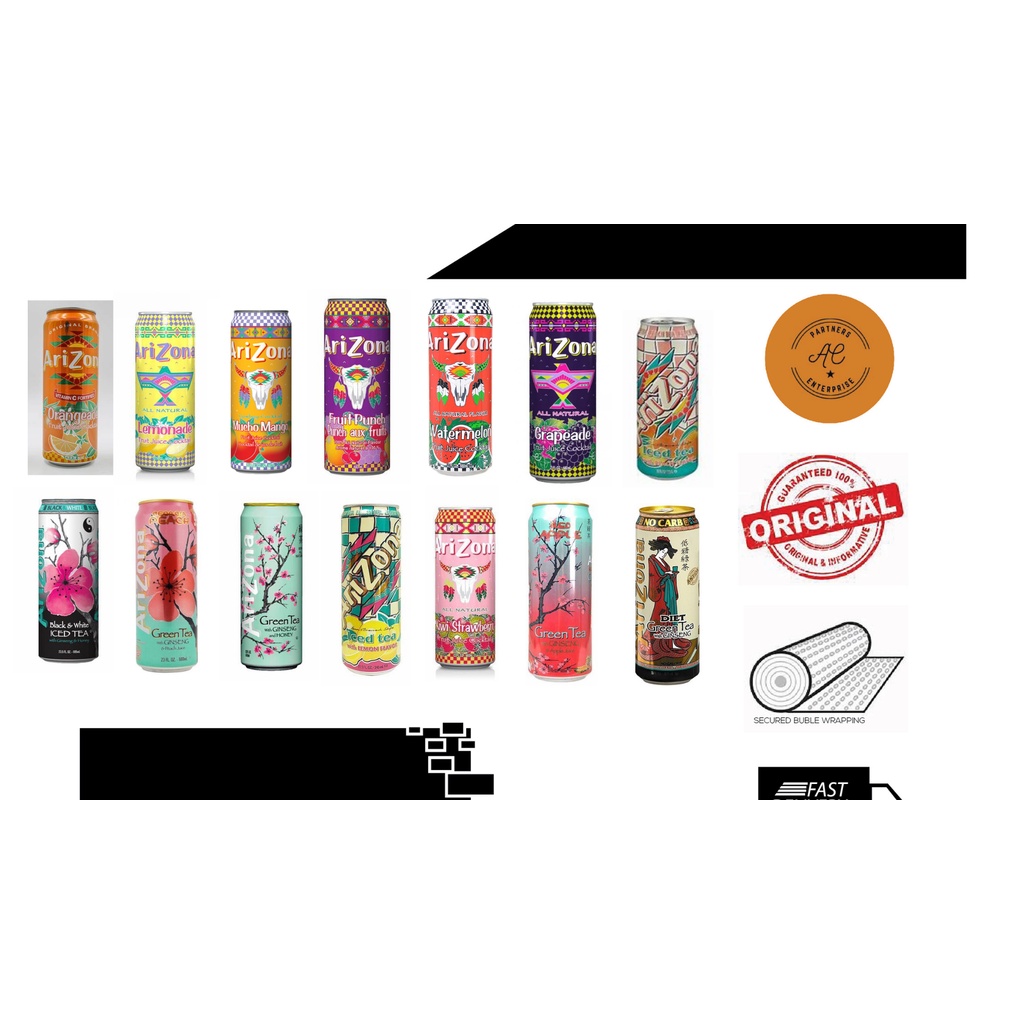 Arizona All Natural Big Can Drink from US 23oz (680ml) secure packaging ...