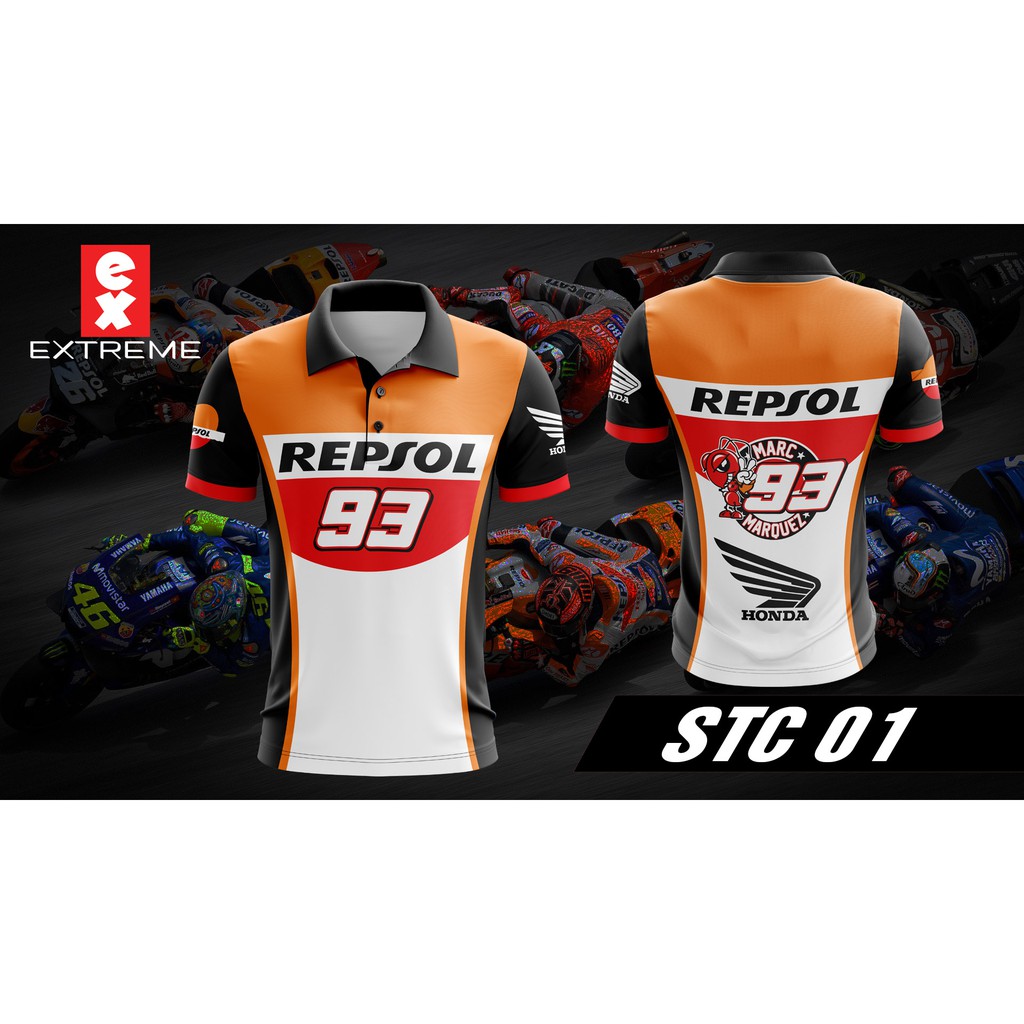 Honda Repsol Marcmarquez Sublimation Collar Jersey | Shopee Malaysia