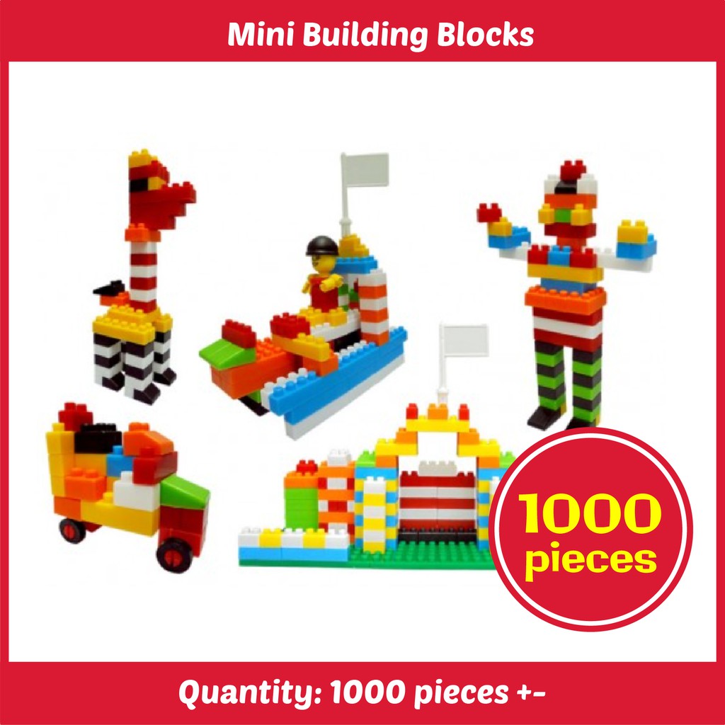 Mini Building Blocks (1000pcs) Small Block Learn Build Play | Shopee ...