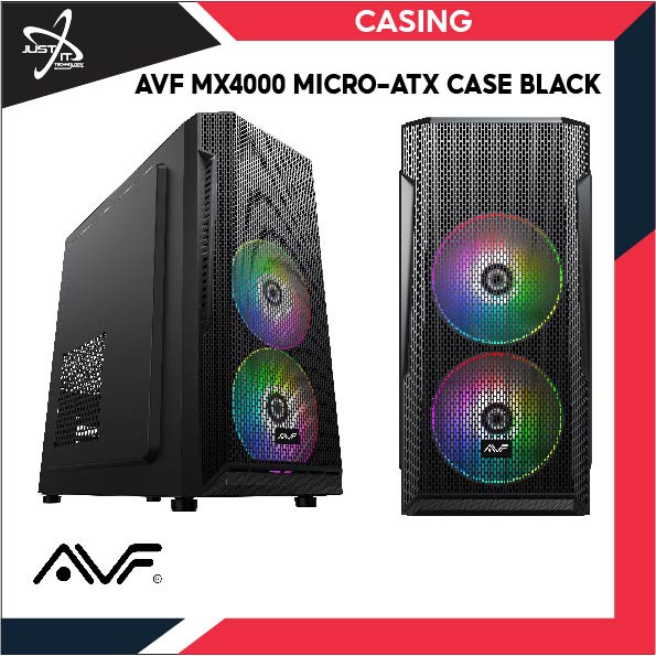 AVF MX4000 MICRO-ATX CASE BLACK (NOT INCLUDED FAN) | Shopee Malaysia
